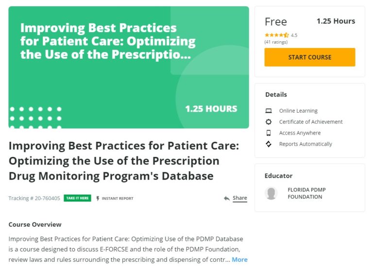 CE Courses - Florida PDMP Foundation